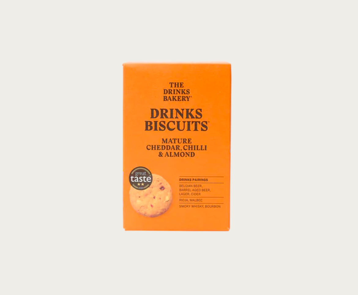 Drinks Bakery Mature Cheddar, Chilli & Almond 110g – Harris and Co